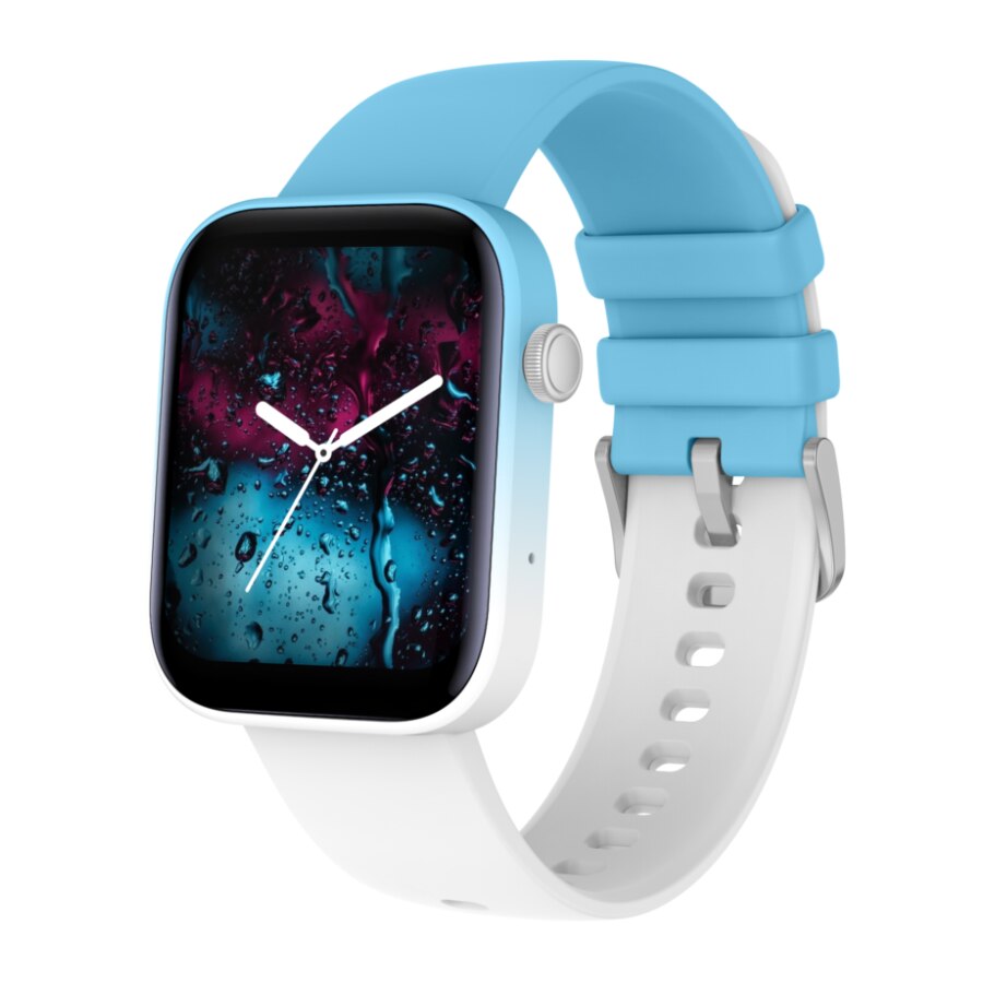 Ceas inteligent Rubicon, Silicon, Ecran de 1.8INCH, Albastru/Alb - eMAG.ro