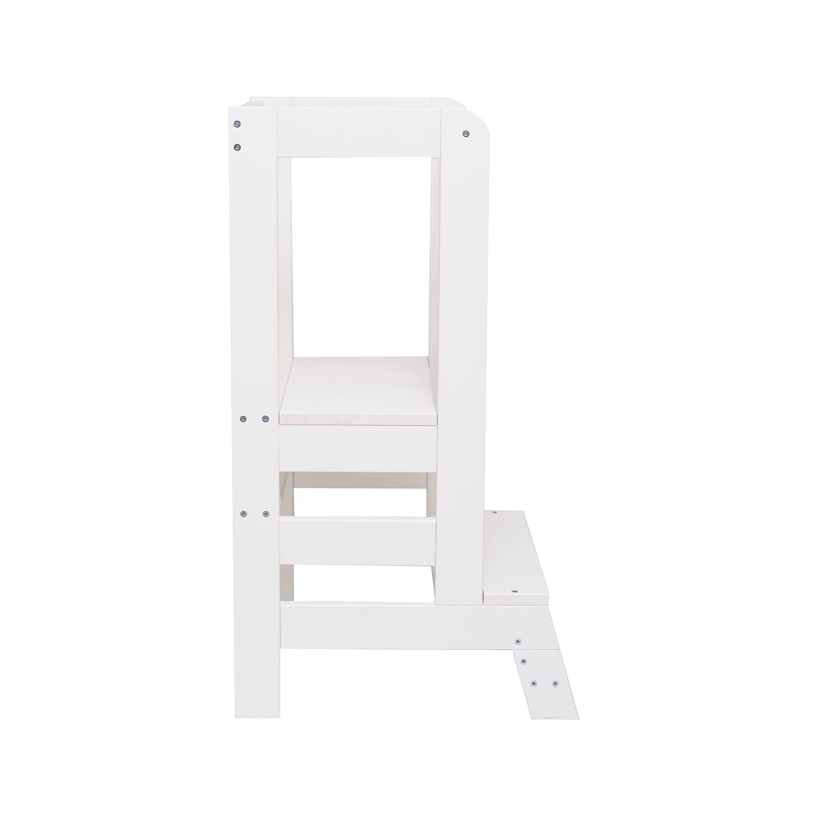 Scaun inaltator copii, MeowBaby, Lemn, Alb - eMAG.ro