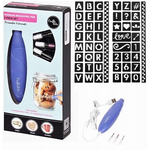 Set de sabloane gravura, Crafts&Co, Multicolor - eMAG.ro