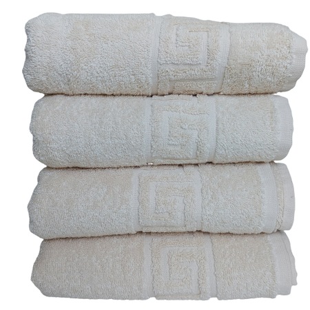 Set Prosoape Pufoase Hoteliere, 50cm x 90cm, 4 Piese, Model Greek,100% ...