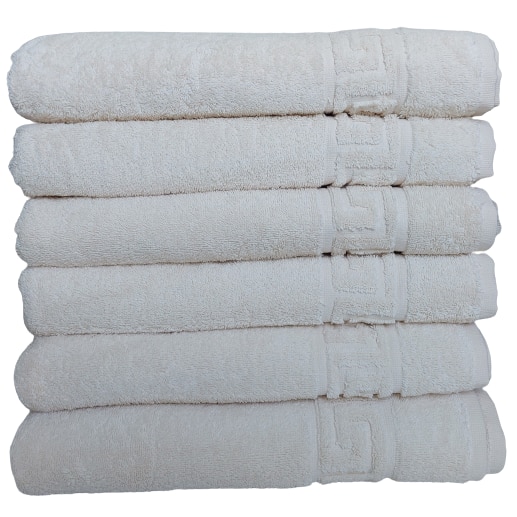 Set Prosoape Pufoase Hoteliere, 70cm x 140cm, 6 Piese, Model Greek,100% ...