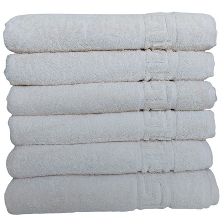 Set Prosoape Pufoase Hoteliere, 70cm x 140cm, 6 Piese, Model Greek,100% ...