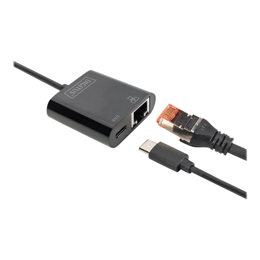 Adaptor de retea, DIGITUS, DN-3027 - adaptor de retea - USB-C - Gigabit ...