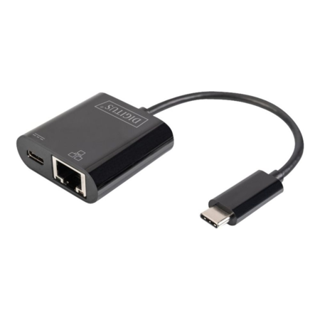 Adaptor de retea, DIGITUS, DN-3027 - adaptor de retea - USB-C - Gigabit ...