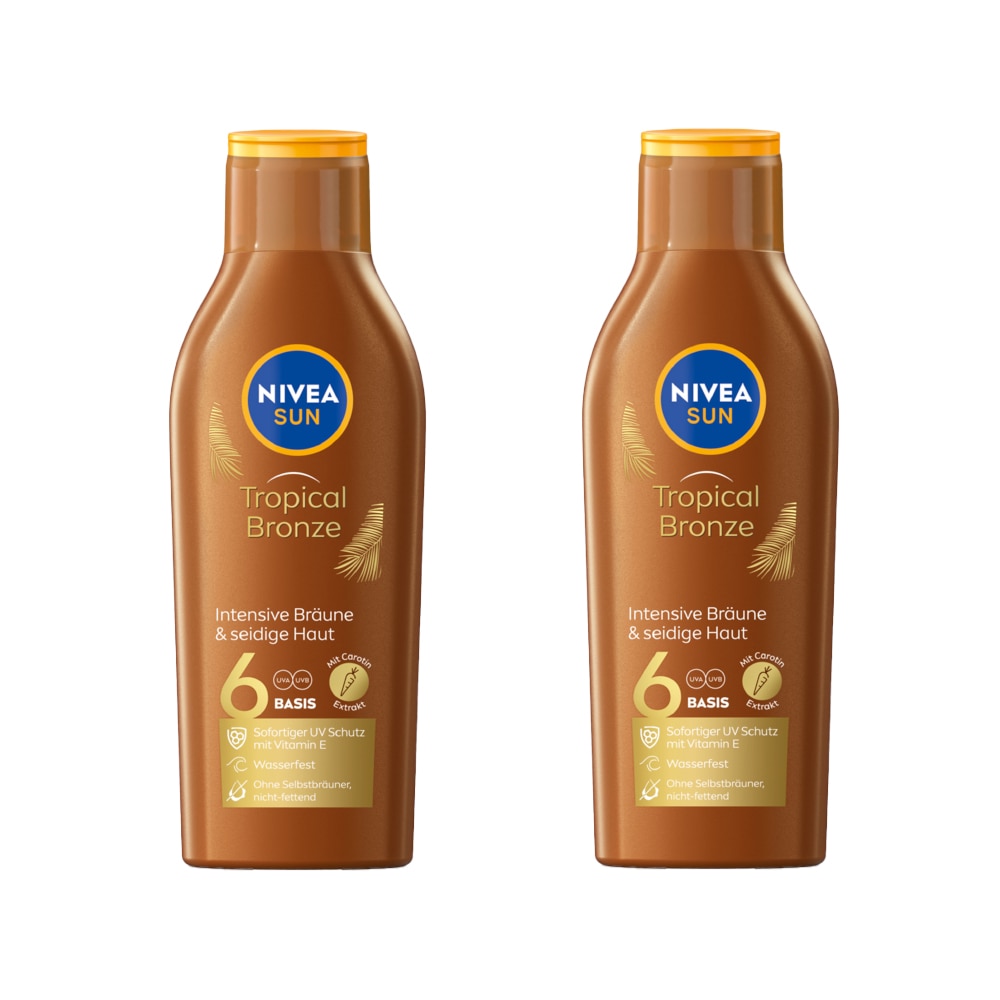 Set 2 x Lotiune de Plaja Nivea Sun Tropical Bronze, pentru Bronzare ...