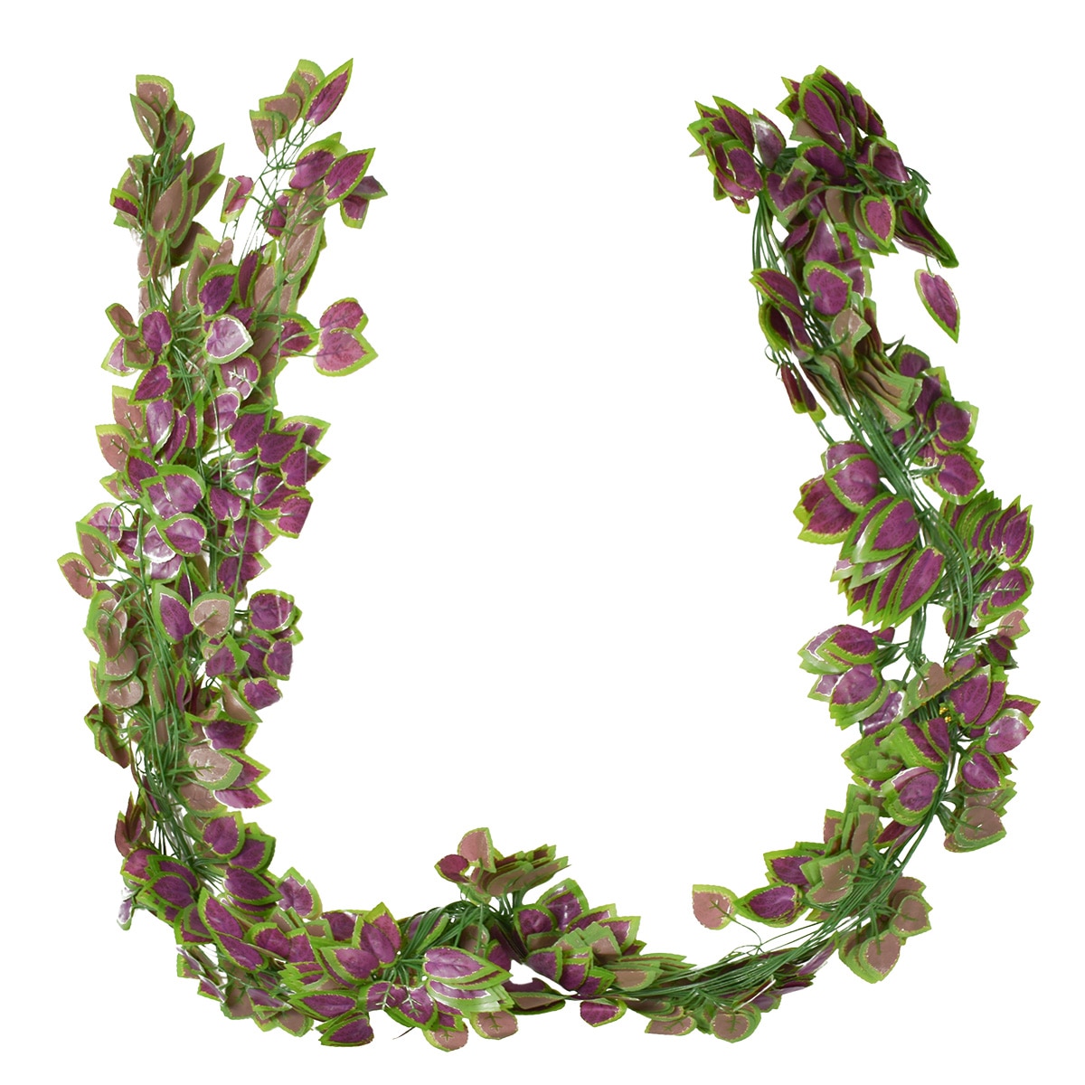 Set 12 ghirlande artificiale, Naimeed D5018, Mov/Verde, 2.1m - eMAG.ro