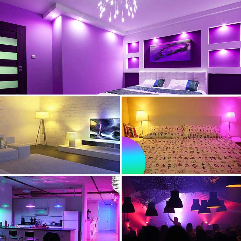 Bec inteligent cu LED, JENUOS®, conexiune Wi-Fi si Bluetooth ...