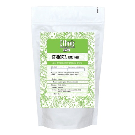 Cafea ecologica de specialitate Ethiopia Limu Sheba Arabica, prajita ...