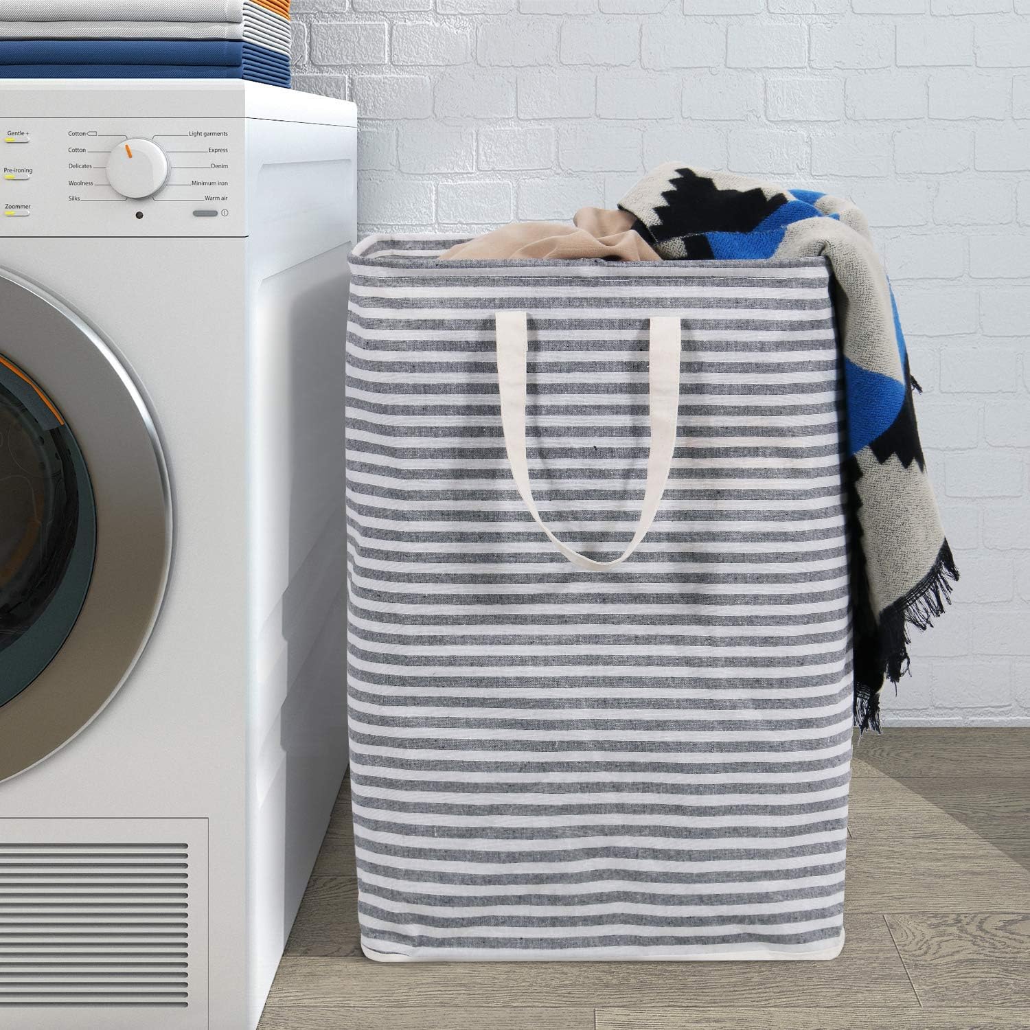 Cos de rufe, Textil, 72 l, 40x30x60cm, Gri - eMAG.ro