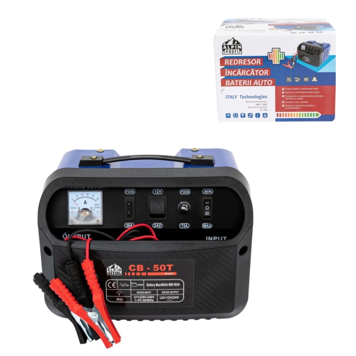 Redresor Auto 12 24V 40 400 Ah Alpin Profi Italy Technologles CB-50T ...