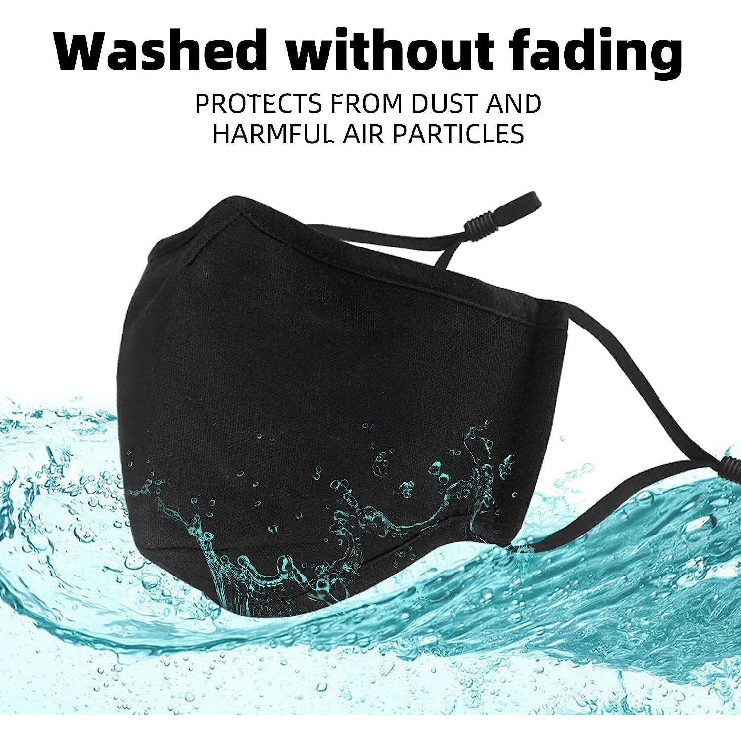 Set 5 Masti reutilizabile, Bumbac, Negru - eMAG.ro