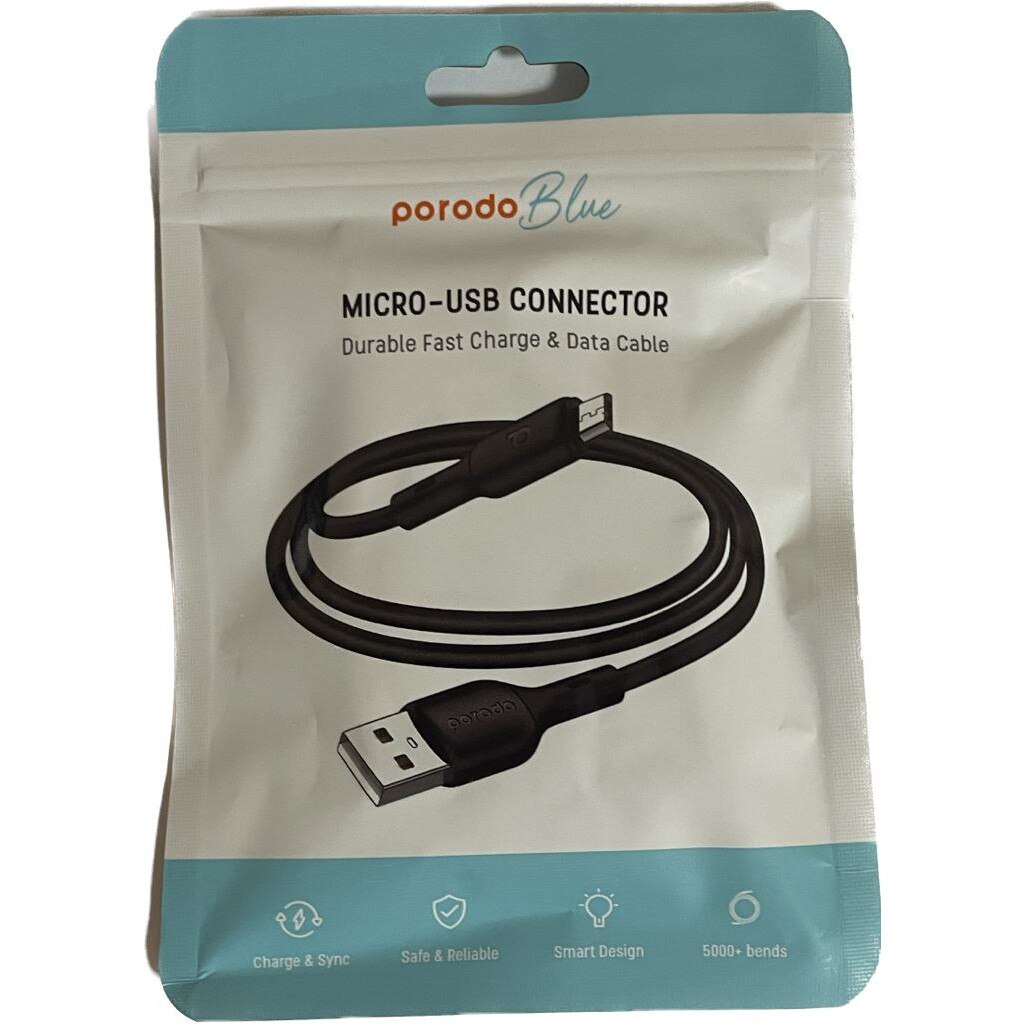 Cablu de date Porodo, micro-usb, usb-b, 1m, negru, 12W - eMAG.ro