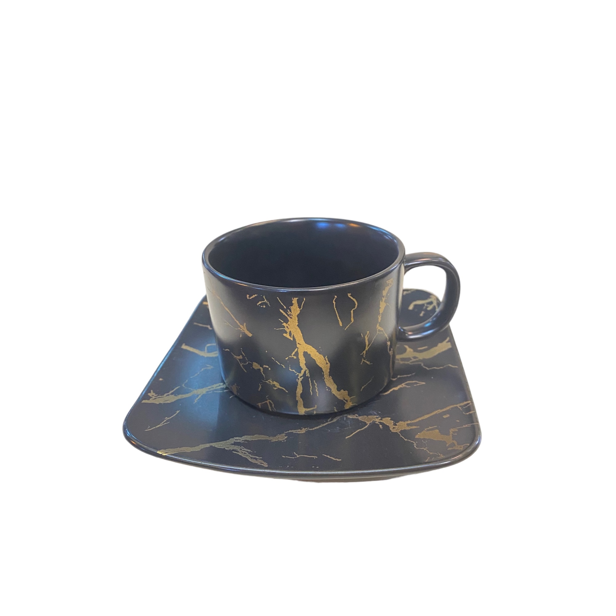 Set 6 cesti cafea cu farfurie, multicolor - eMAG.ro