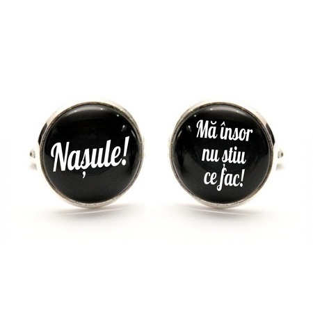 Butoni Personalizati, Mire, Nunta, Argintiu, 18×16 mm, BMN014 - eMAG.ro