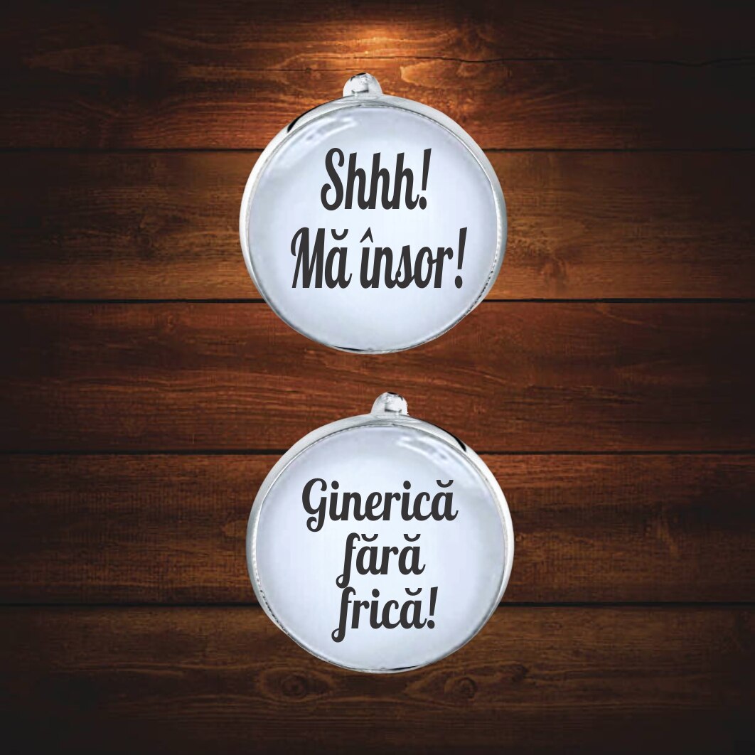 Butoni Personalizati, Mire, Nunta, Argintiu, 18×16 mm, BMN015 - eMAG.ro