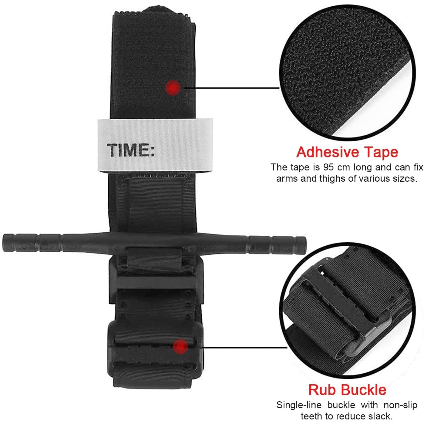 Garou medical, Poliester, 95cm, Negru/Alb - eMAG.ro