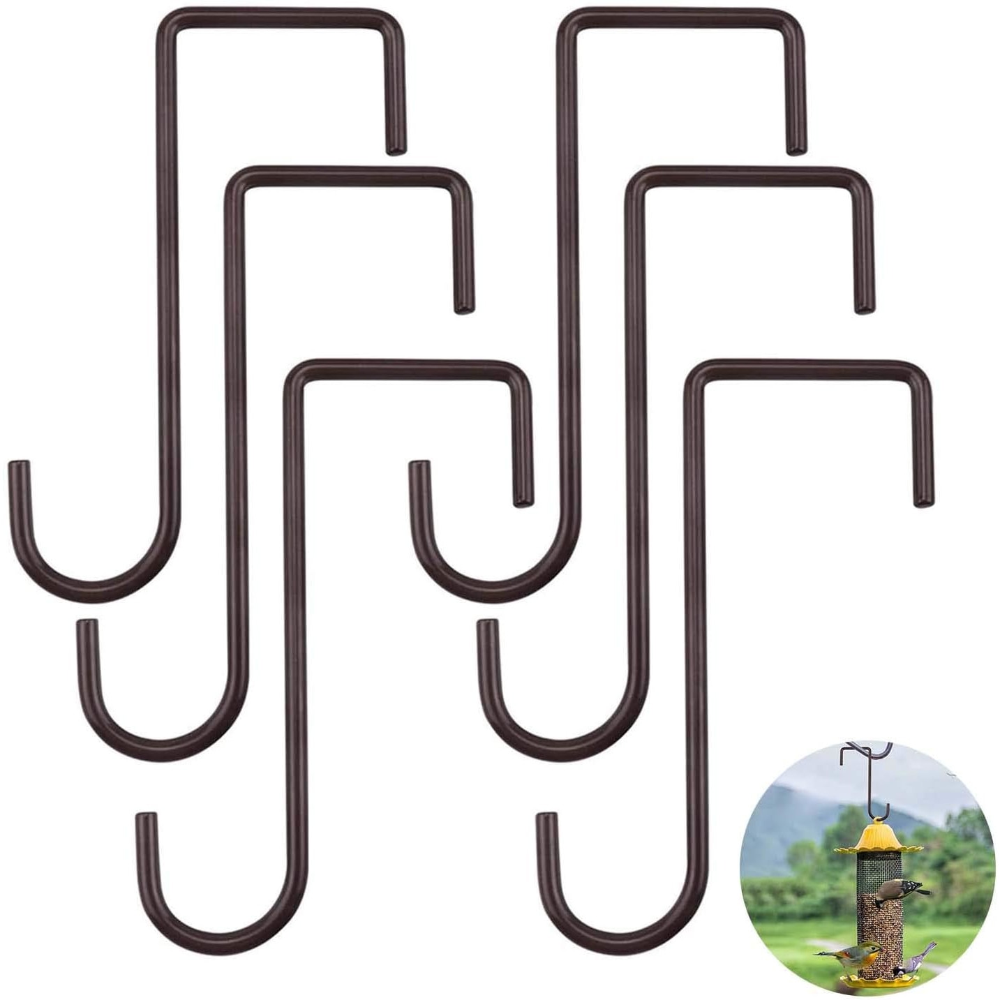 Set 6 carlige gard terasa, Metal, Negru - eMAG.ro