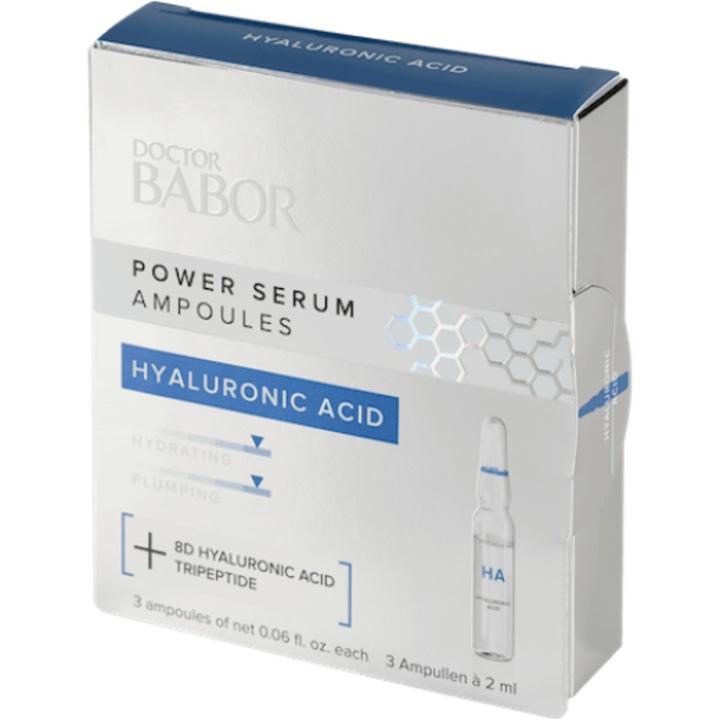 Fiole tratament Doctor Babor Hyaluronic Acid Power Serum Ampoules efect ...