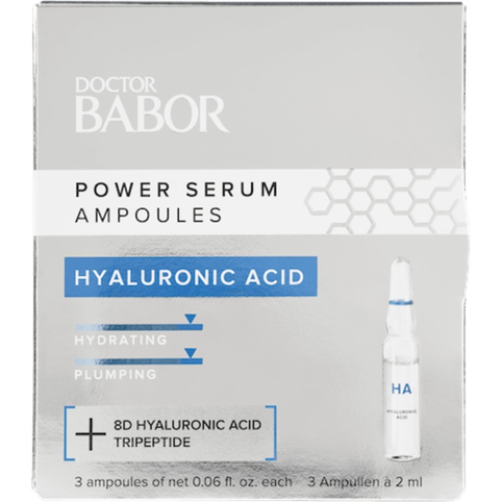 Fiole tratament Doctor Babor Hyaluronic Acid Power Serum Ampoules efect ...
