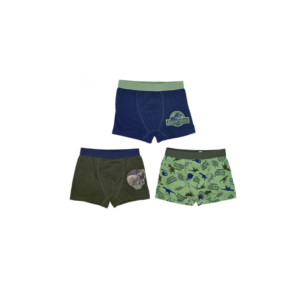Set 3 perechi boxeri pentru baieti,100% bumbac, Jurassic World - eMAG.ro