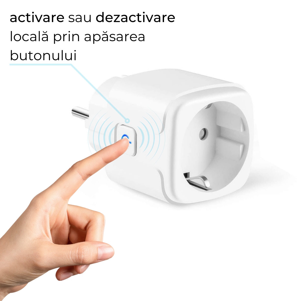 Priza inteligenta Wi-Fi, 20A, Control vocal, Monitorizare consum ...