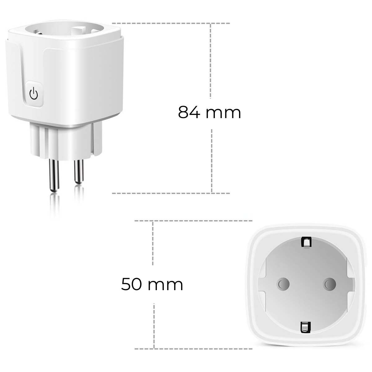 Priza inteligenta Wi-Fi, 20A, Control vocal, Monitorizare consum ...