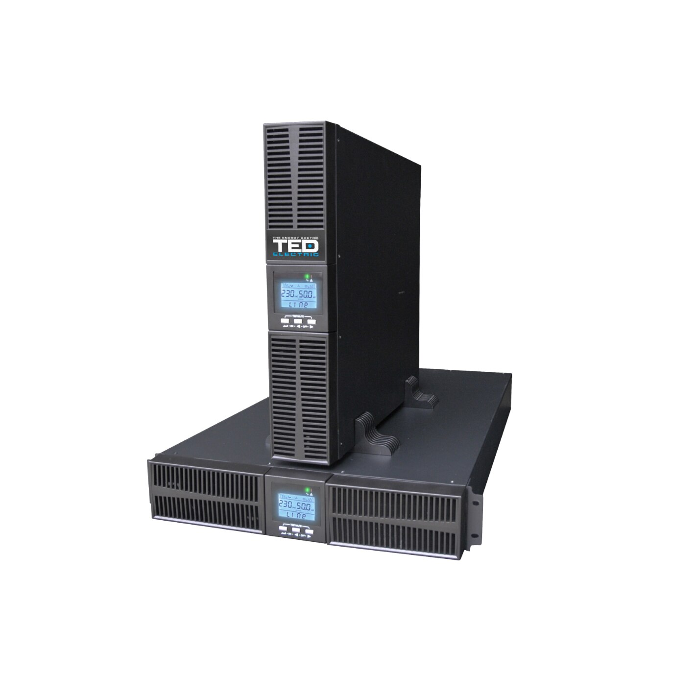 UPS 1000VA rackable 2U Онлайн управление на двойно преобразуване 1 ...