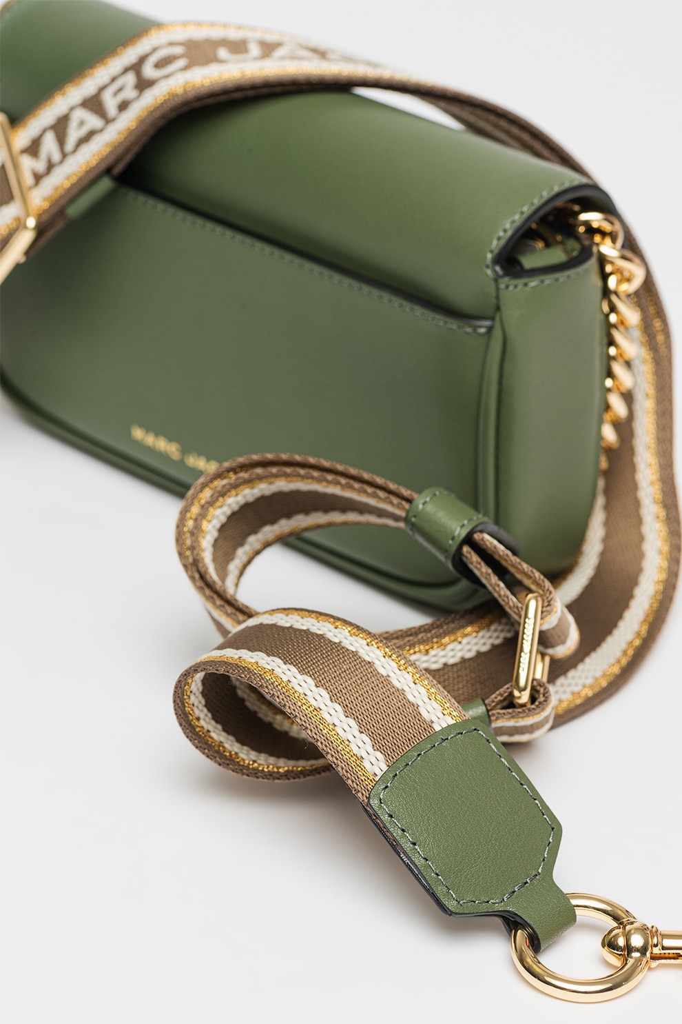 Marc Jacobs, Geanta crossbody mica din piele The, Verde marin - eMAG.ro