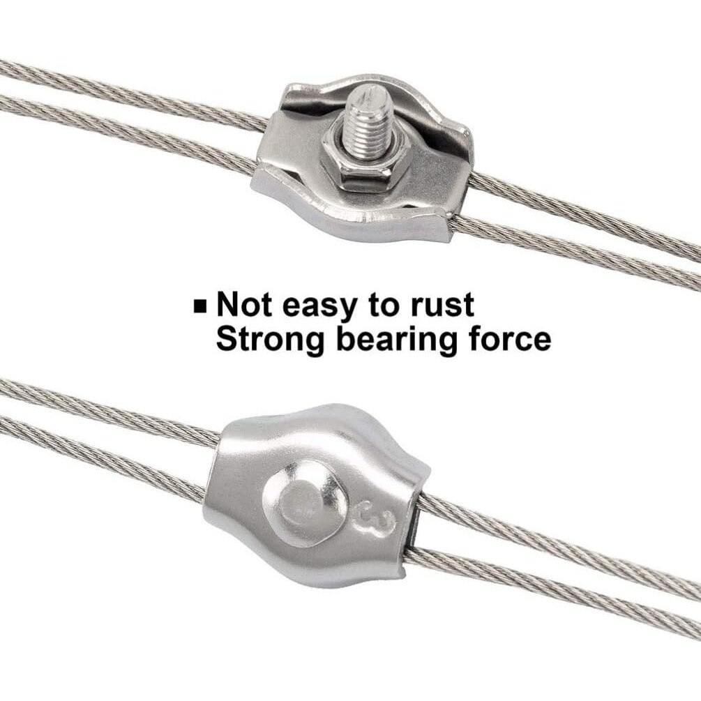 Clema pentru cablu, Inox, 3 mm, 10 buc, Argintiu - eMAG.ro