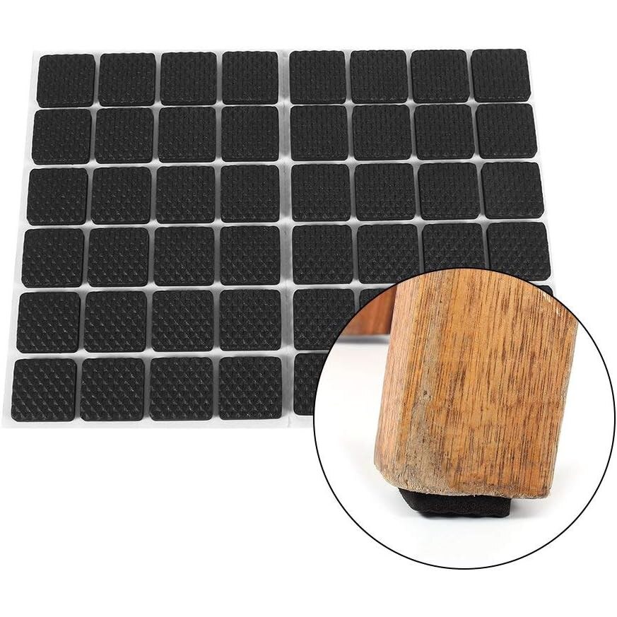 Set 72 picioare antiderapante mobila, Cauciuc, 0.4 cm, 22 x 22 mm ...