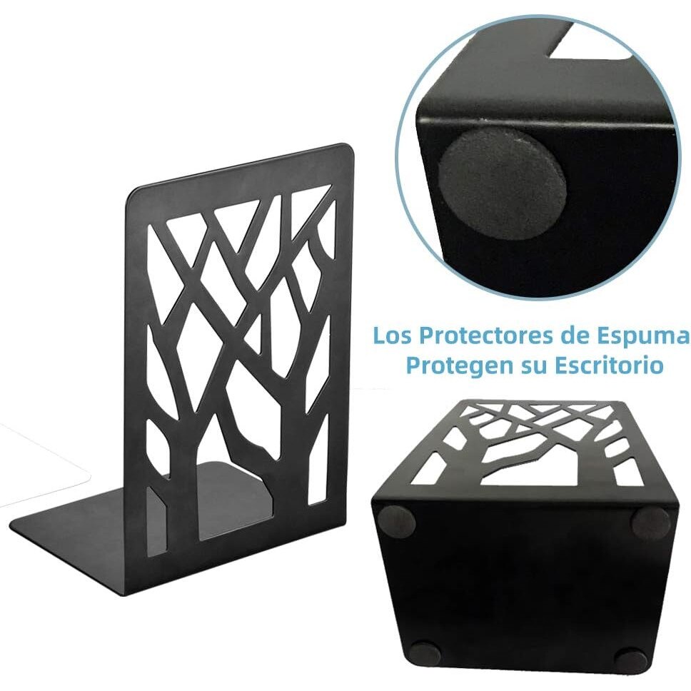 Set 2 suporturi de carti, Metal, Negru - eMAG.ro