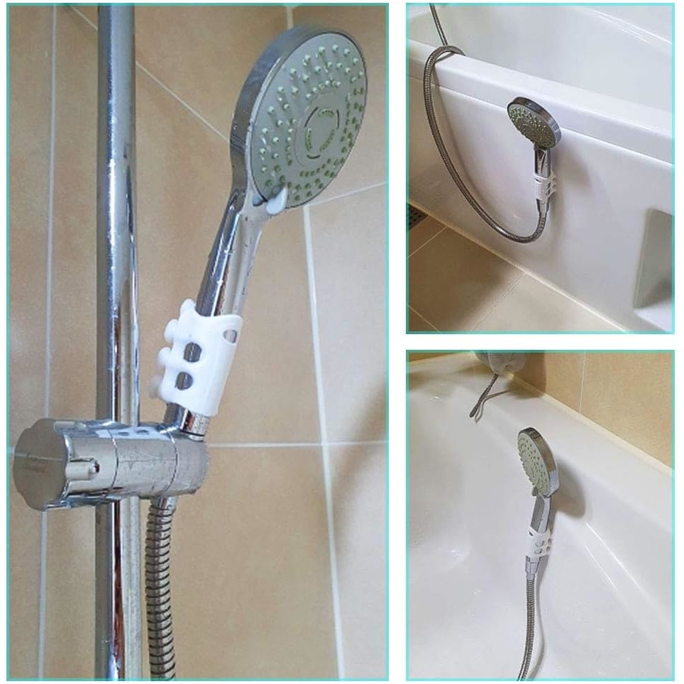 Set 2 suporturi cap de dus, Silicon, 70 x 40 x 30 mm, Alb - eMAG.ro