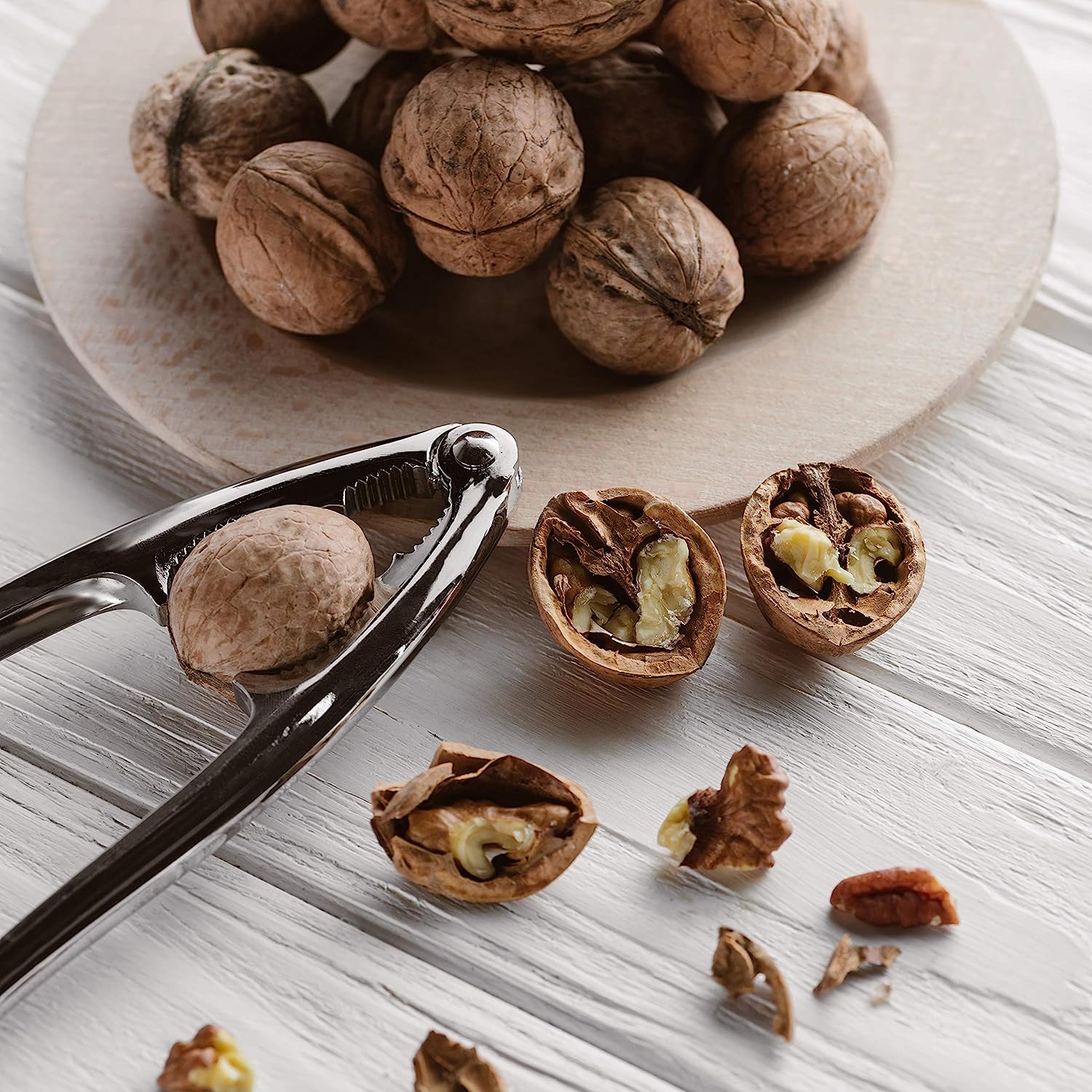Spargator de nuci, Metal, 16 cm, Argintiu - eMAG.ro