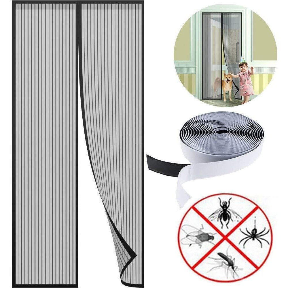 Plasa de tantari pentru fereastra, Magnetica, 90 x 210 cm, Negru - eMAG.ro