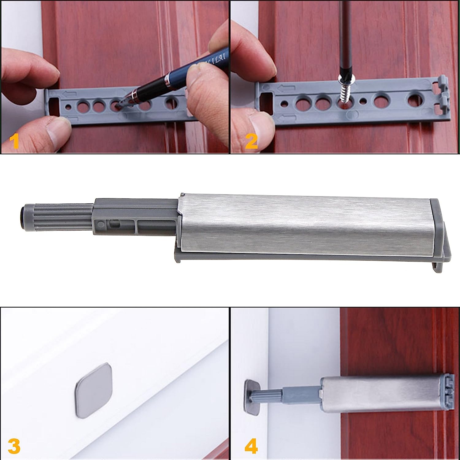 Set 10 Sisteme de deschidere cu buton, ABS/Inox, Arginitu - eMAG.ro