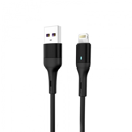 Cablu USB, SkyDolphin, Lightning, 3A, 1m, Negru - eMAG.ro