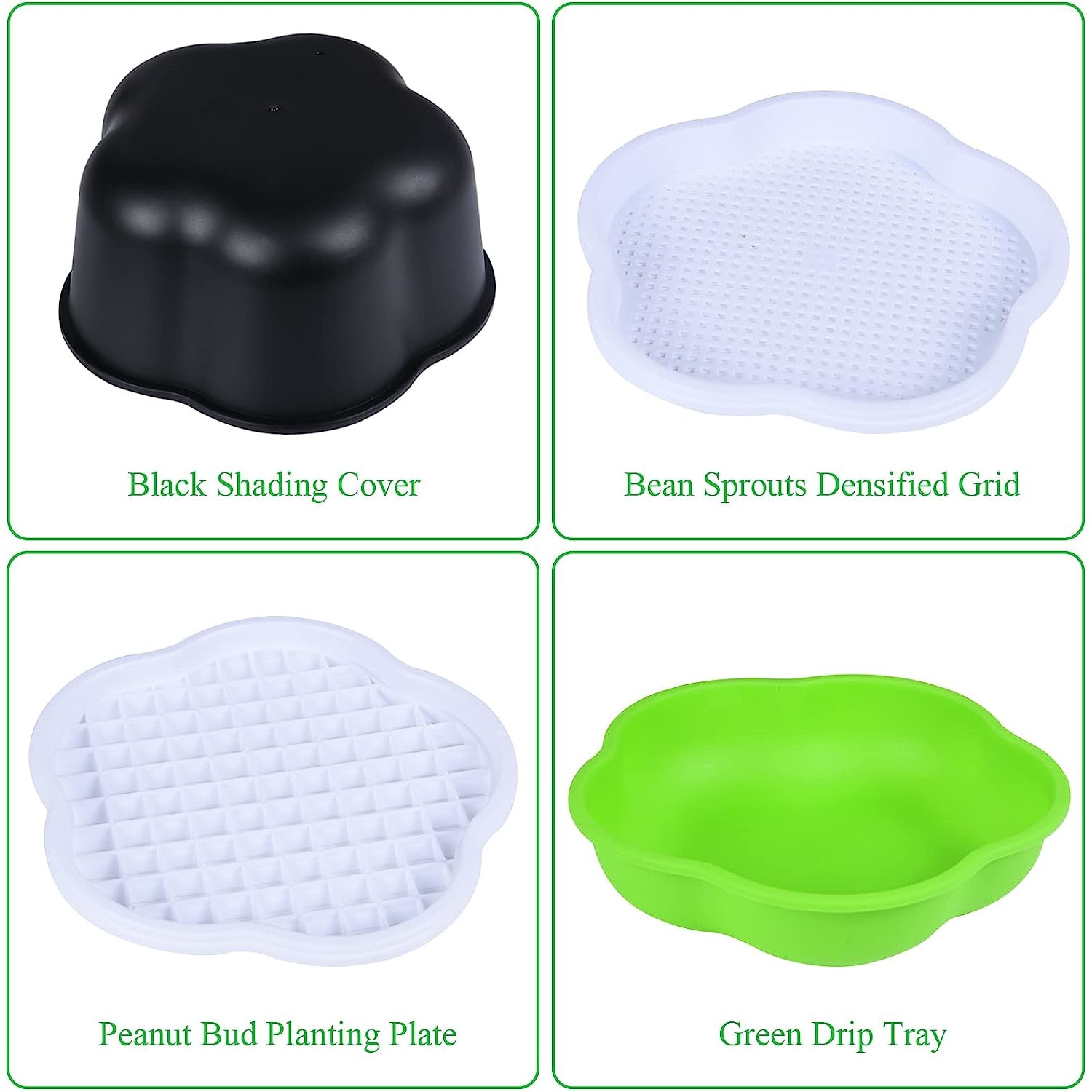 Tavi de germinare pentru seminte, Starlight, 4 buc, Verde - eMAG.ro