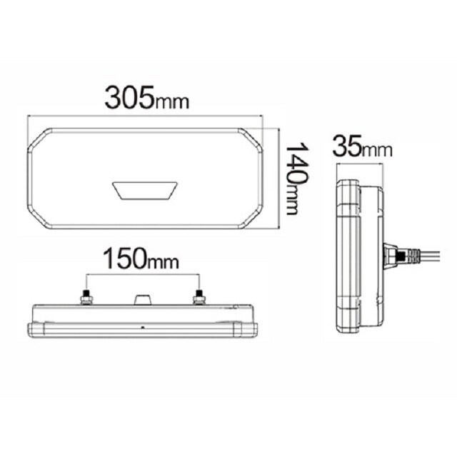 Set Led stopuri stanga si dreapta neon efect pentru autobuz, camion ...