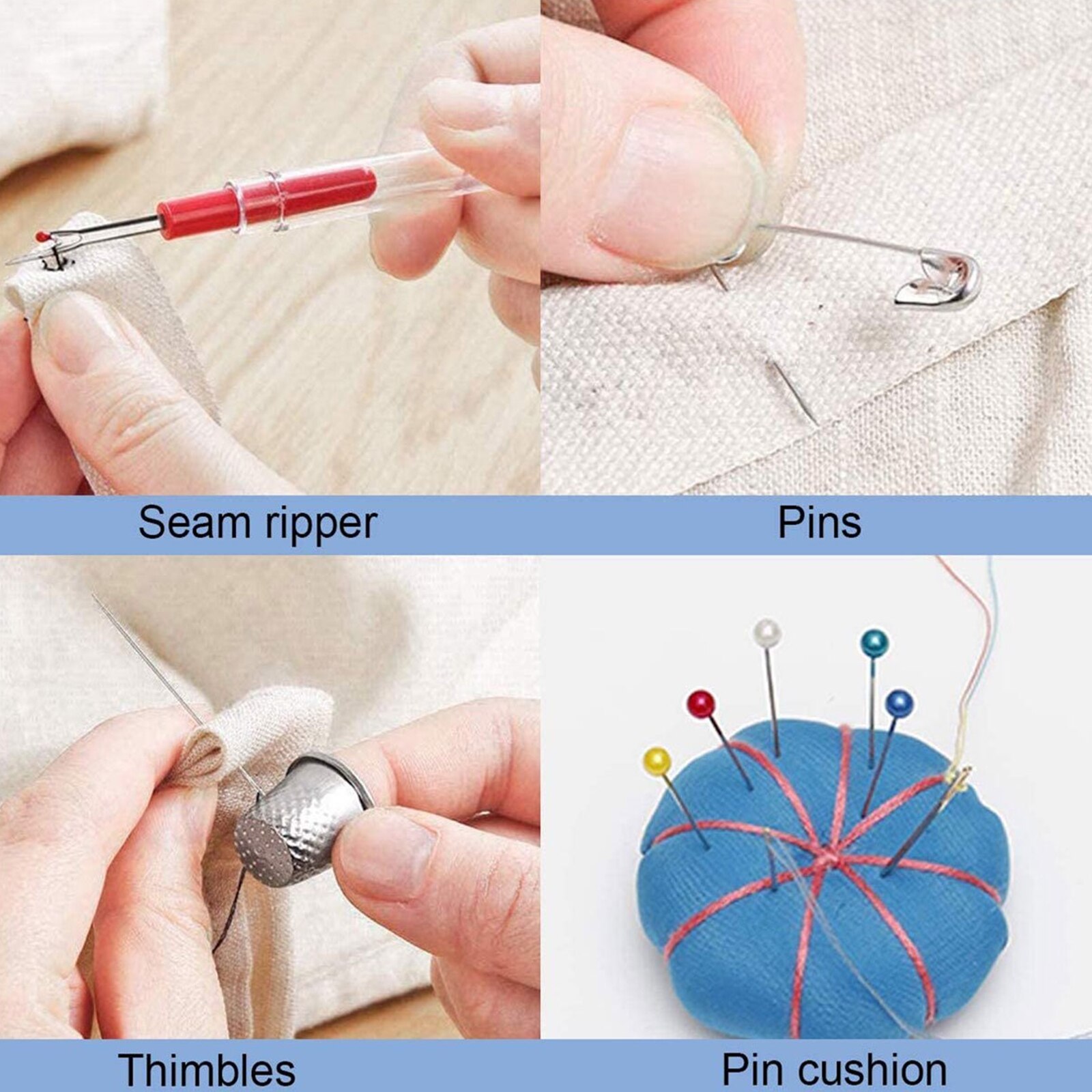 Trusa de croitorie cu bobine cu filet, geanta pentru transport ...