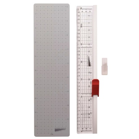 Plansa masa cu rigla, cutter si 10 rezerve cutter, pentru taiat hartie ...
