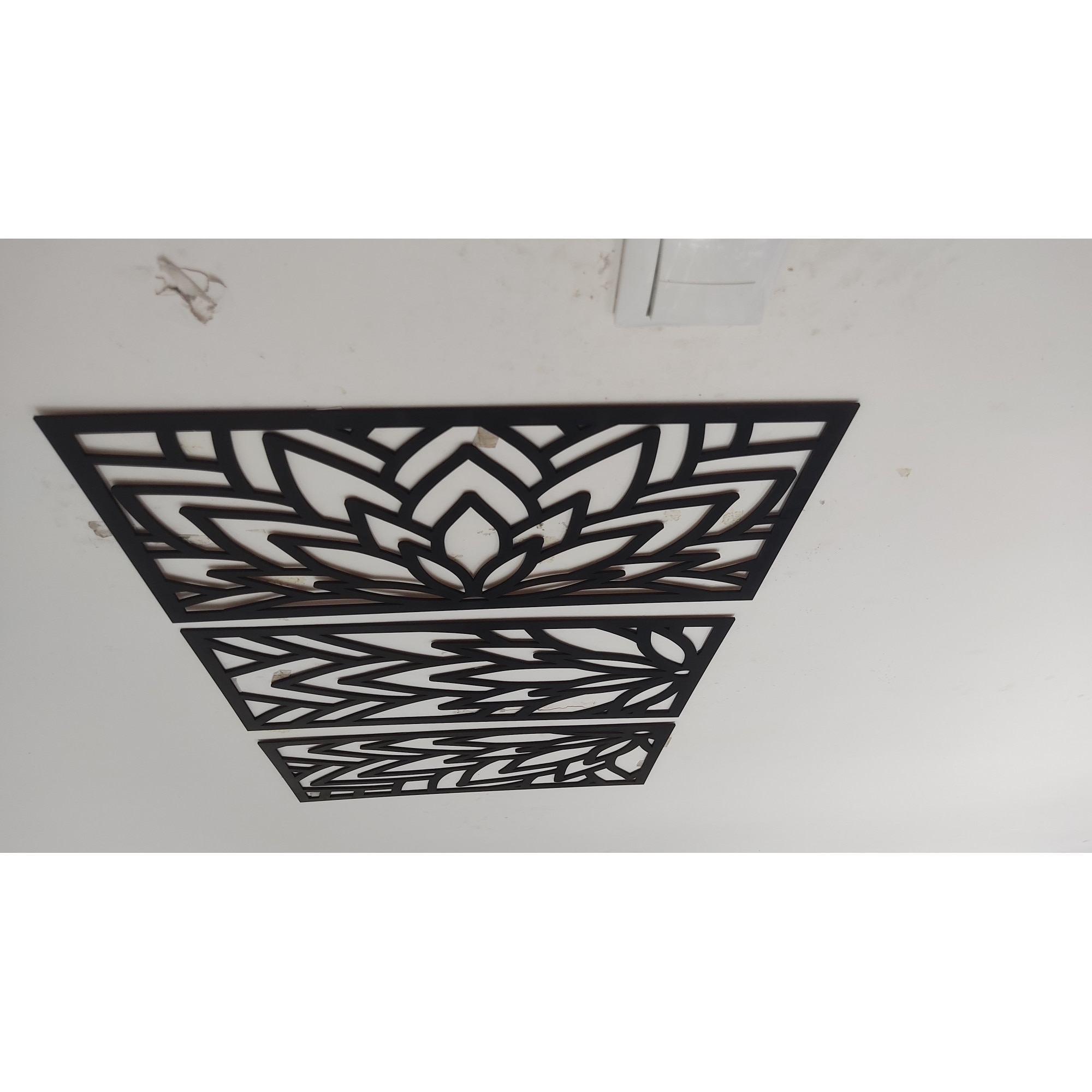 Decor Perete, MDF, Forma Frunze-1, 80cmX50cm, Negru - eMAG.ro