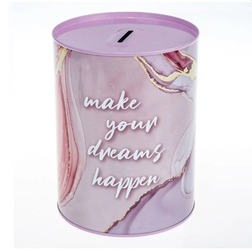 Pusculita, model marmura, roz, 12x16cm - eMAG.ro