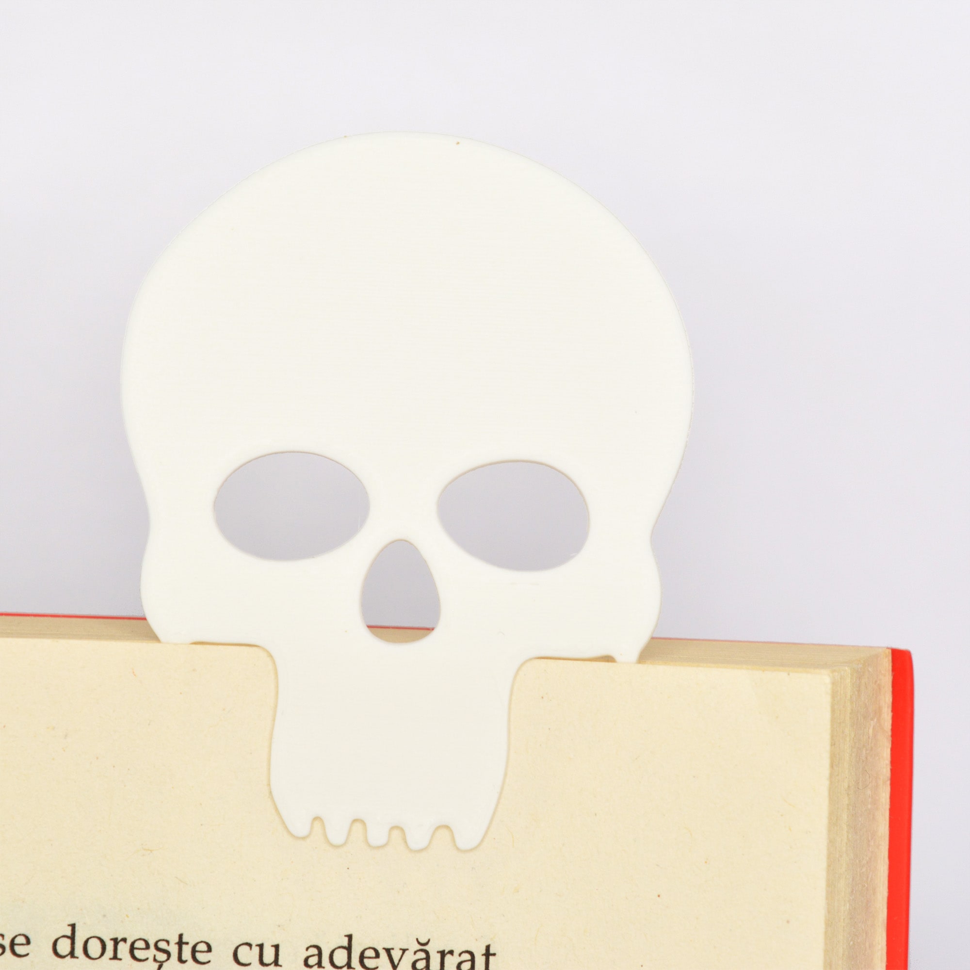 Semn de carte Scarry - Craniu alb 65x45mm - eMAG.ro