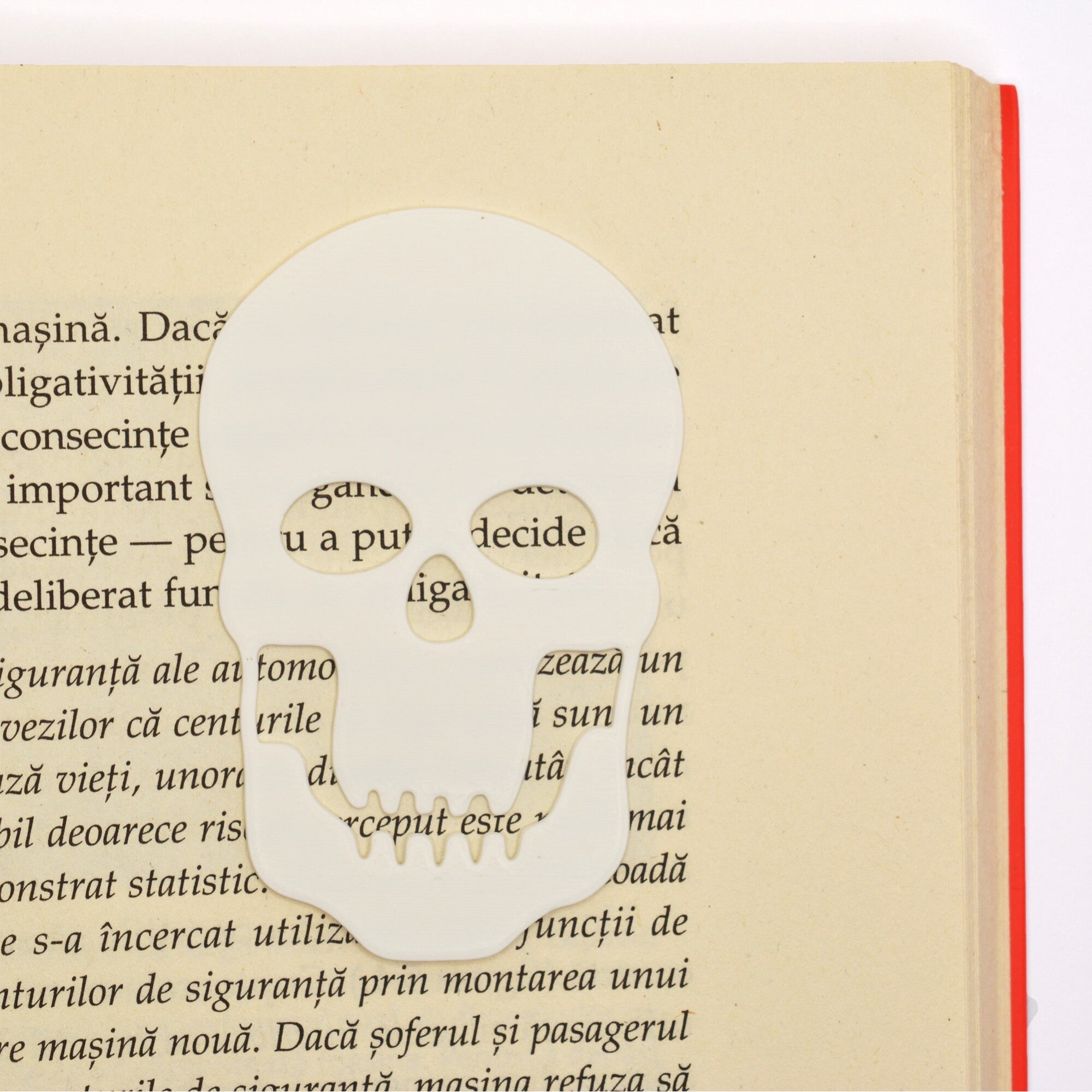 Semn de carte Scarry - Craniu alb 65x45mm - eMAG.ro
