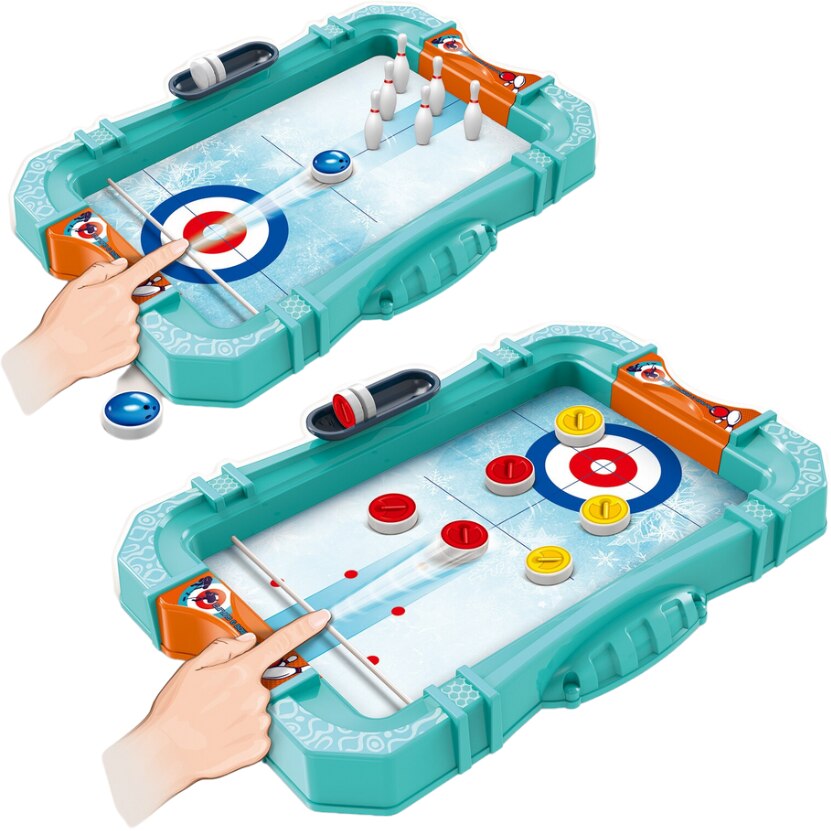 Настолна игра 2 в 1 Боулинг и Кърлинг Bufnitel - eMAG.bg