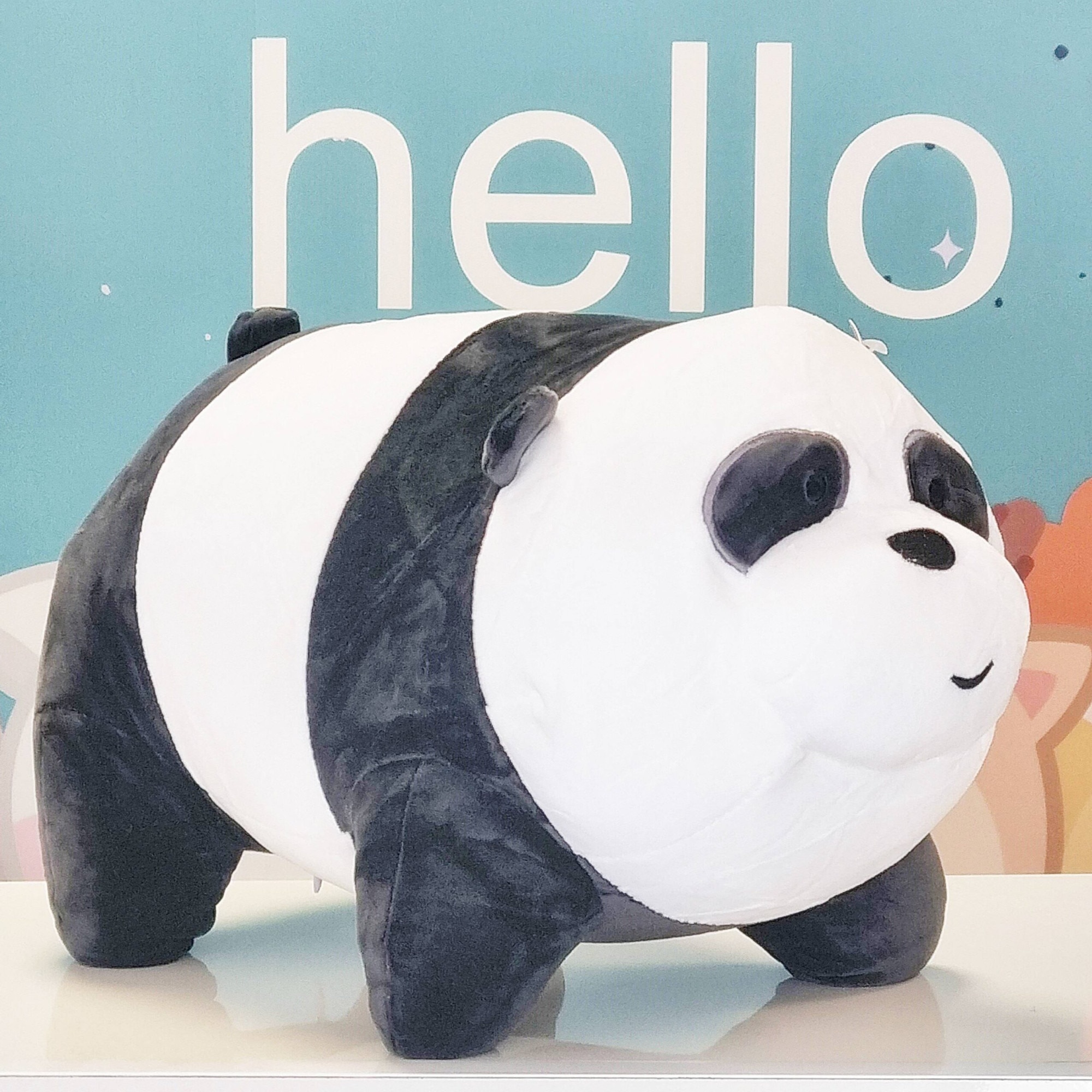 Urs panda de plus, 35 cm, Alb/Negru - eMAG.ro