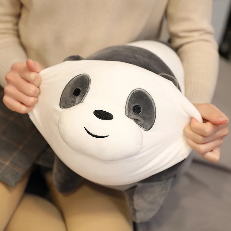 Urs panda de plus, 35 cm, Alb/Negru - eMAG.ro