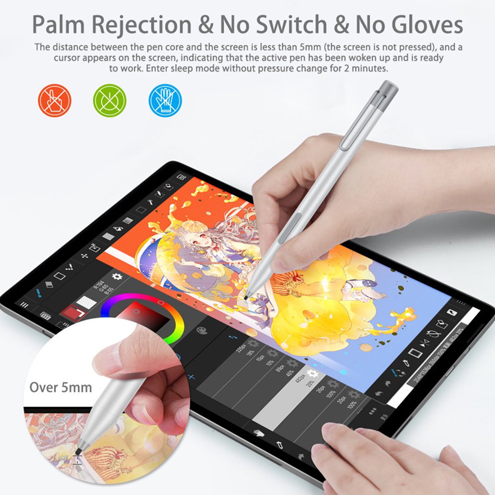 Stylus Touch Pen, zggzerg, Pentru Microsoft Surface, Acer, HP, Cu ...