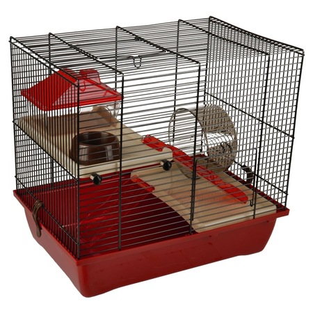 Cusca hamster "Enzo 2" FLAMINGO, bordo, 41,5x28,5x38 cm, 2.41 Kg - eMAG.ro