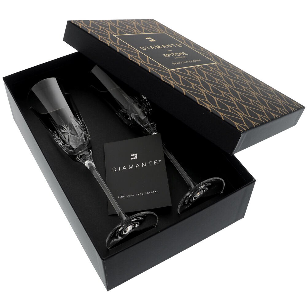 Set 2 pahare sampanie cristal Kate 200ml - eMAG.ro